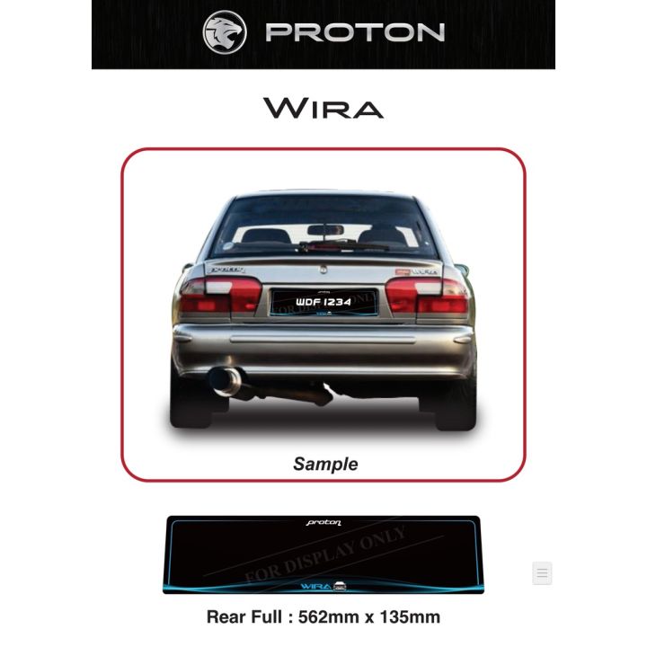 Ready stock Proton Wira Sedan Acrylic Kereta Plat Nombor Papan belakang ...