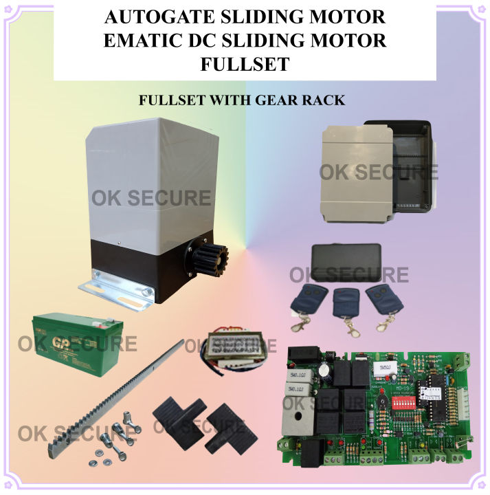 Autogate Sliding Motor Full Set- AA-Matic DC Sliding Motor ( Limit ...