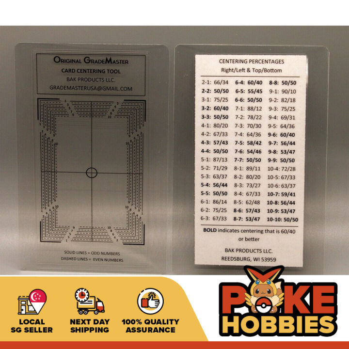 ORIGINAL GRADEMASTER Card Grading / Centering Tool for PSA BGS SGC CGC ...