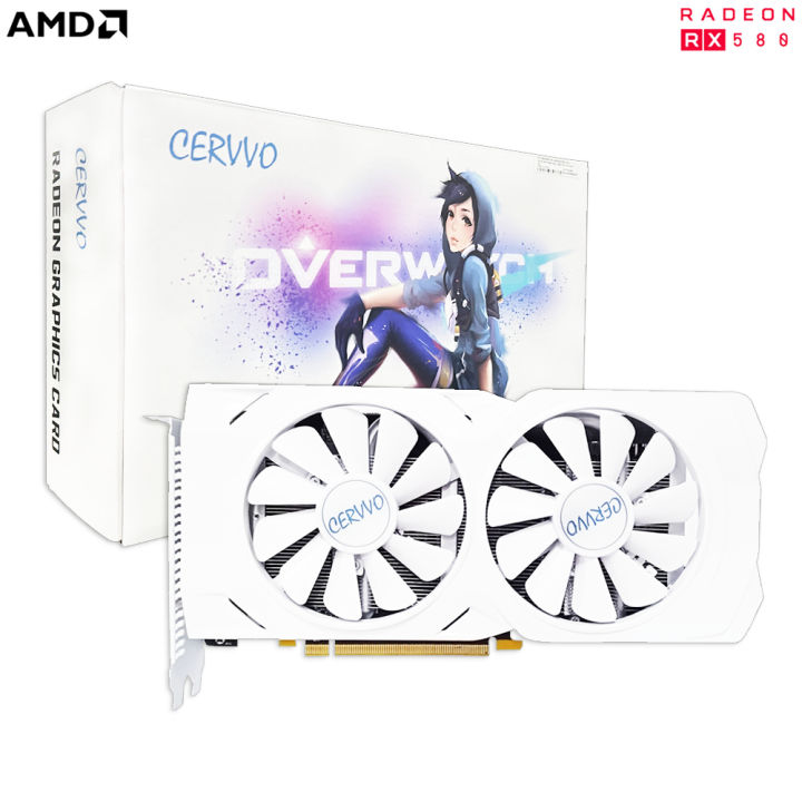 Cervvo AMD Radeon RX580 8GB Video Card GDDR5 256Bit GPU Graphics Card ...