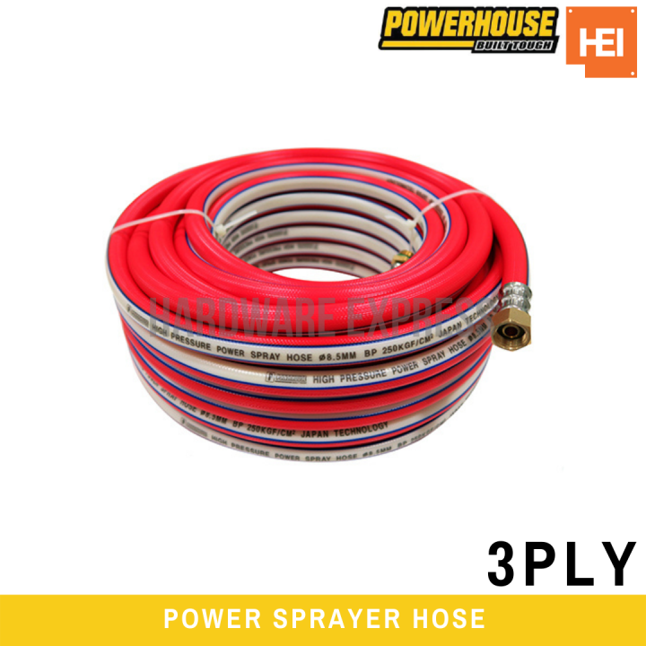 Powerhouse Power Sprayer Hose for Pressure Washer 3 PLY 10m/ 15m / 20m ...