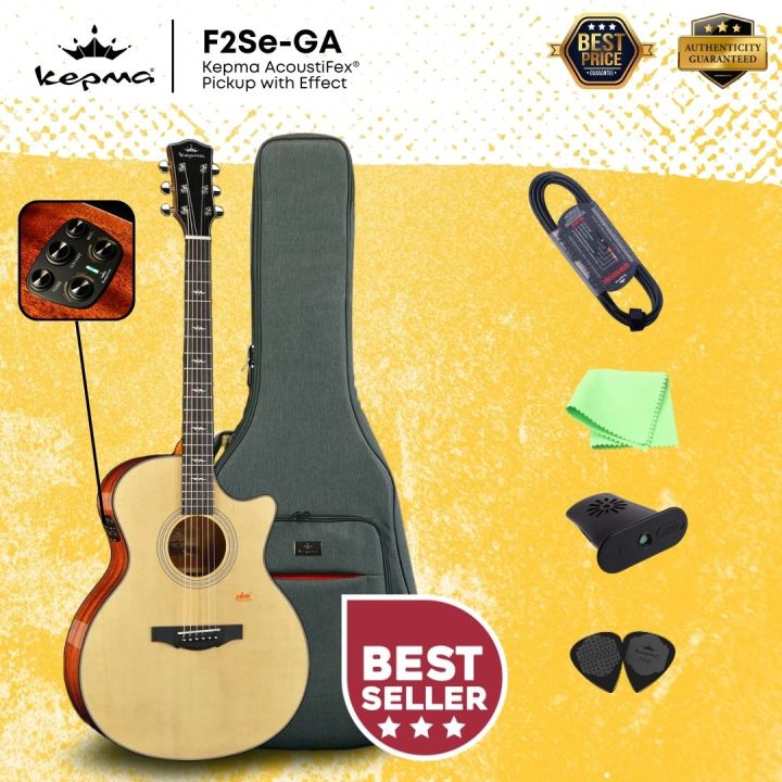 Kepma F2 Solid Sitka Spruce Top Grand Auditorium Acoustic Guitar, S1 ...