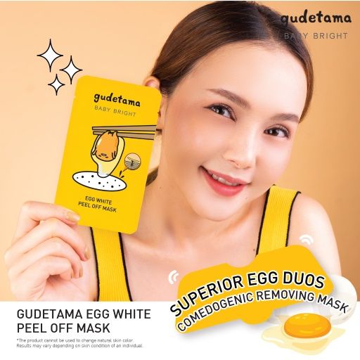 Baby Bright Gudetama Egg White Peel Off Mask (4 Sheets) | Lazada