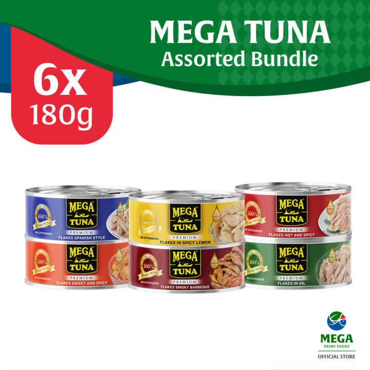 MEGA Tuna Assorted Bundle 180g by 6's | Lazada PH