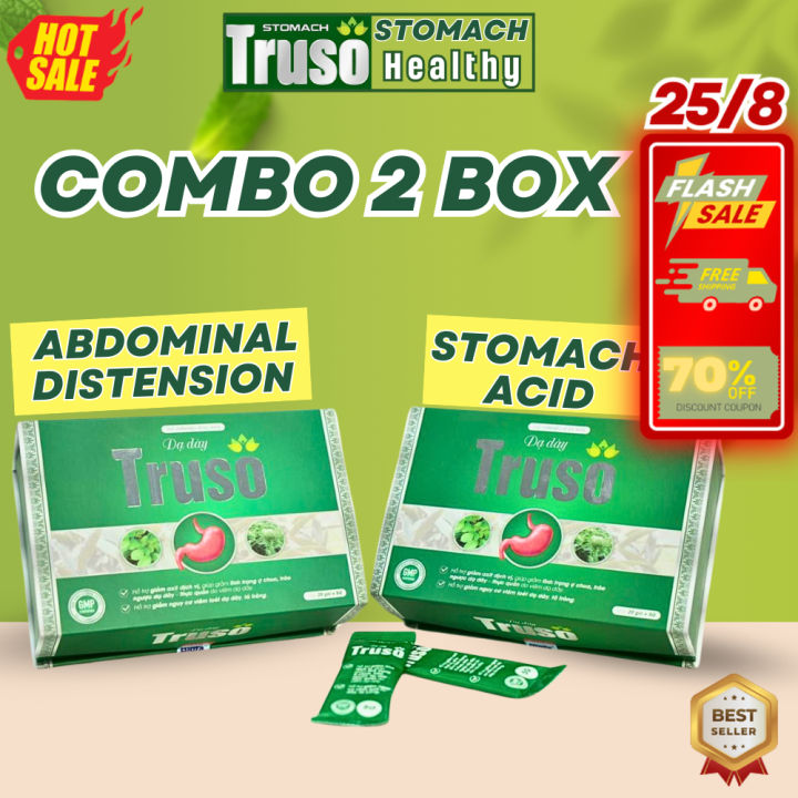 2 Box Stomach Truso treats acid reflux, stomach ulcers, radical ...