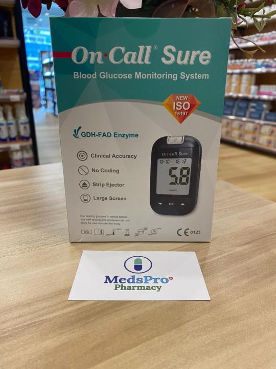 On Call Sure Blood Glucose Monitoring System + Blood Glucose Test ...