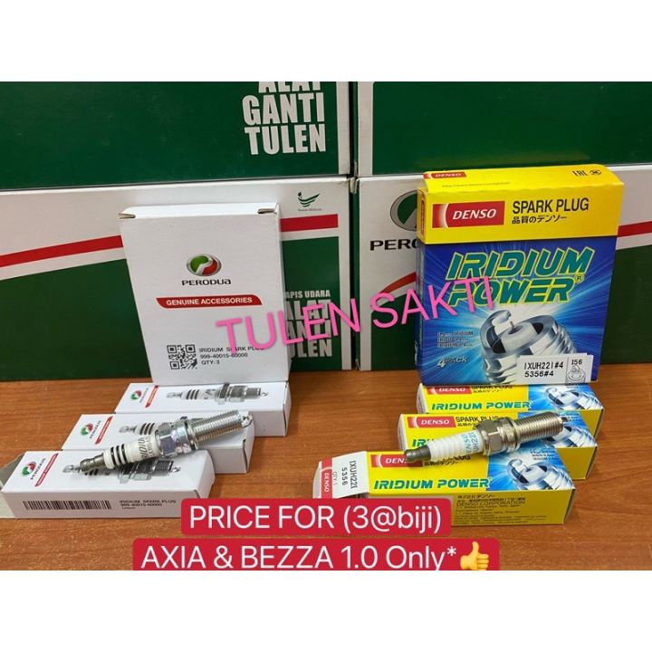 ORIGINAL PERODUA AXIA / BEZZA 1.0 IRIDIUM SPARK PLUG SET (3@biji) 999 ...
