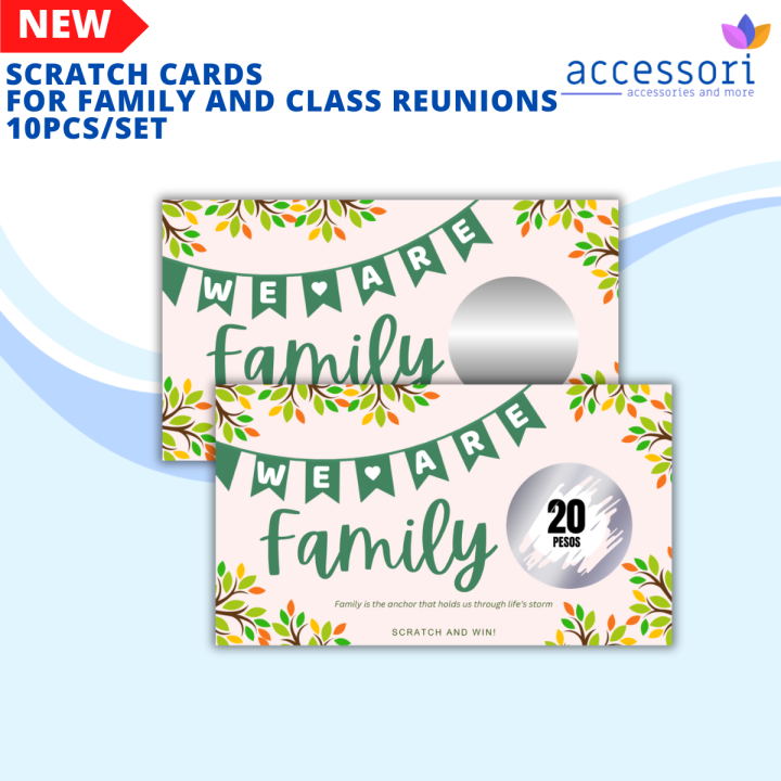 Scratch Card Gift Cards for Family Reunion 10pcs 3.5x2 inches Class ...