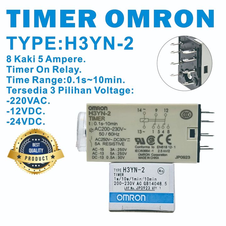 TIMER OMRON H3YN-2 8PIN 220VAC | Lazada Indonesia