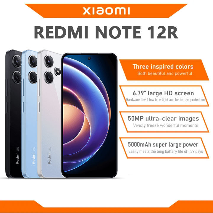 Xiaomi Redmi Note 12R 5G Smart phone 12 R 4GB+128GB Octa Core 6.79" 50 ...
