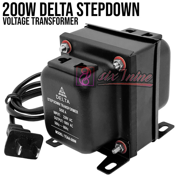 200W DELTA Step Down Voltage Transformer Step Down 200W Heavy Duty ...
