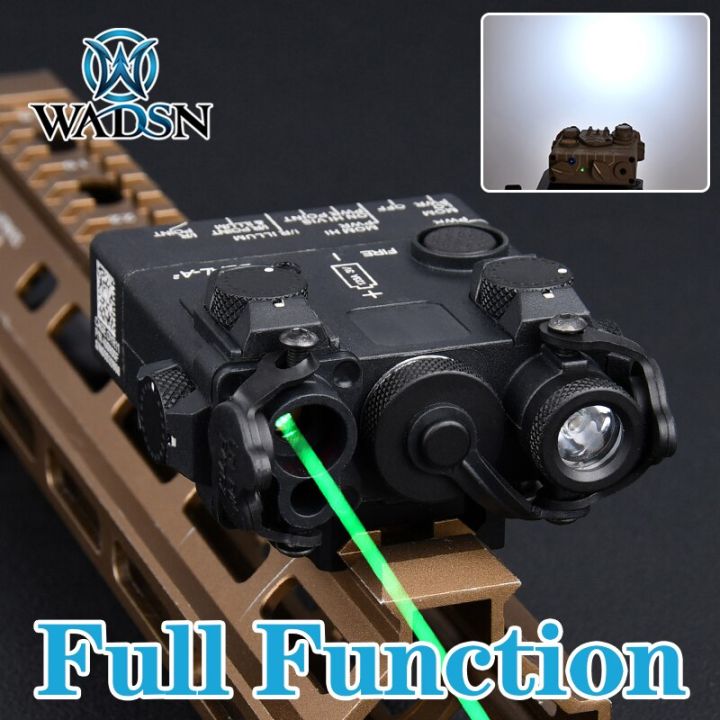 WADSN DBAL A2 Red Dot Laser Aiming Box Tactical Green IR Ray White LED Strobe Flashlight Fit ...