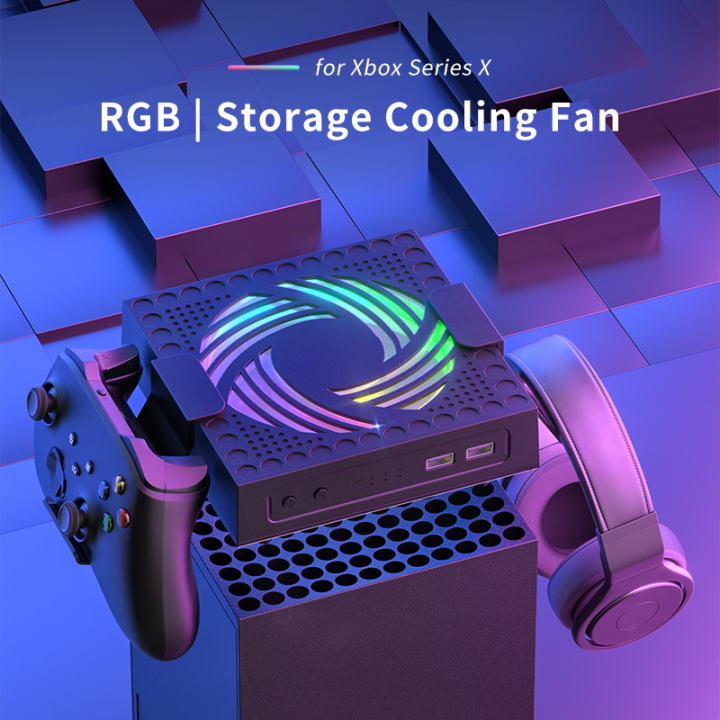 Rgb Cooling Fan For Xbox Series X Host Console Adjustable Wind Speed ...