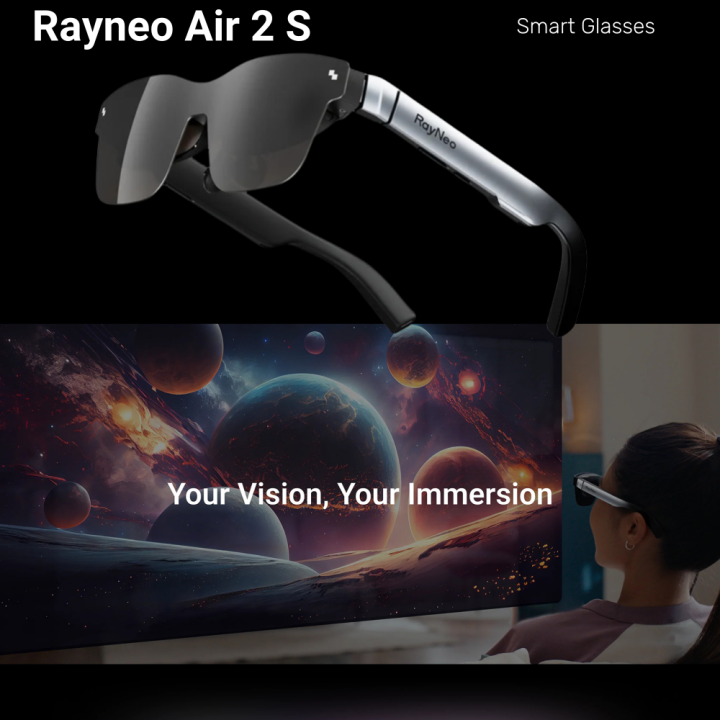 【รับประกันหนึ่งปี】RayNeo Air 2s AR แว่นตา 85 นิ้วจอแสดงผลหน้าจอ OLED 120Hz Refresh Rate 3D HD ...