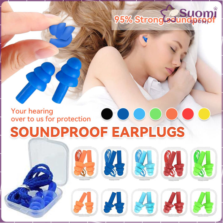 Suomi Silicone Swimming Ear Plugs Earplugs Earbuds Hearing Protect ...