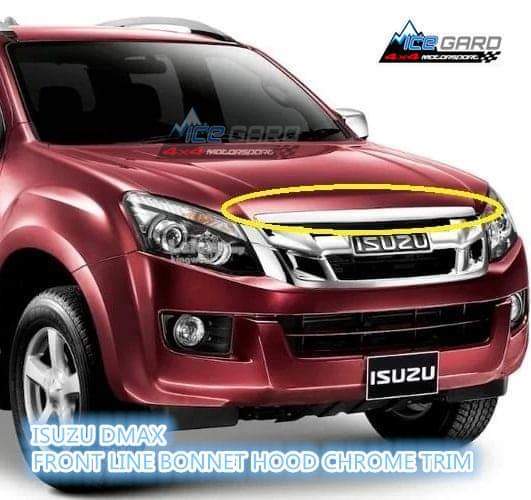 ISUZU DMAX BONNET FRONT LINE HOOD CHROME TRIM MOULDING | Lazada