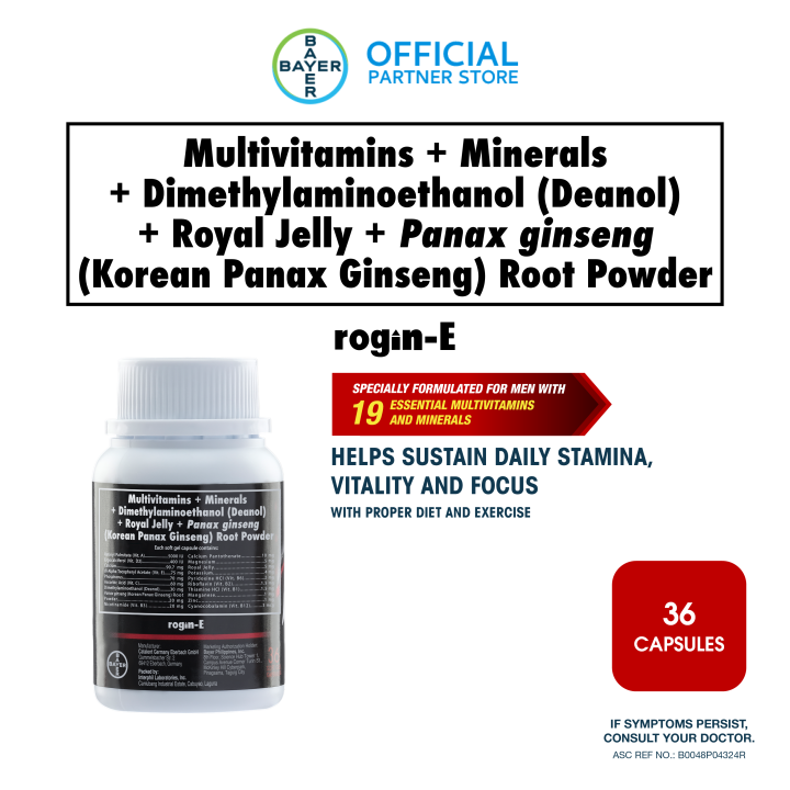 ROGIN-E® Male Multivitamins Soft Gel Capsule 36s - contains 19 ...