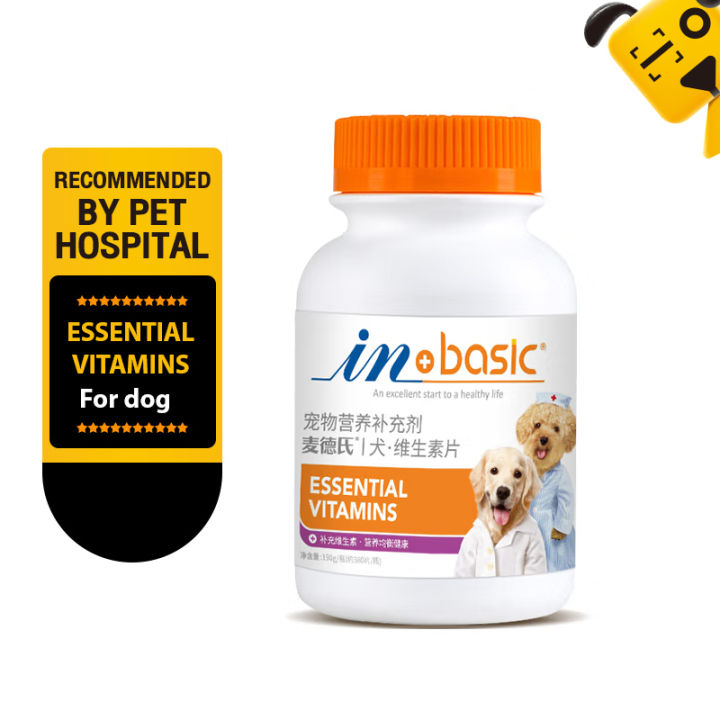 In+Basic 150 Tablets Dog Multivitamins Supplement Pet Digestion Bone ...