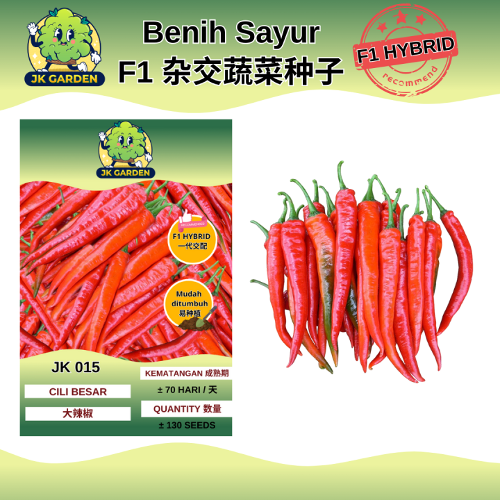 【Repack F1 Hybrid biji benih】Cili Besar / F1家庭园艺辣椒种子 | Lazada