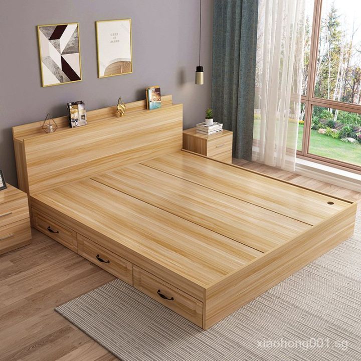 Tatami Bed1.5M Board Type Bed Multi-Functional Double Bed1.8M Modern ...