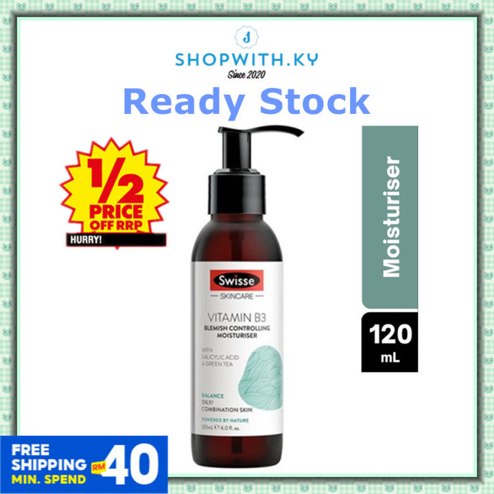 Swisse Skincare Vitamin B3 Blemish Controlling Moisturiser ( 120ML ...