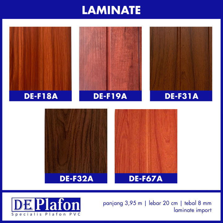 De Plafon - PLAFON PVC MOTIF KAYU LAMINATE 8 MM | Lazada Indonesia