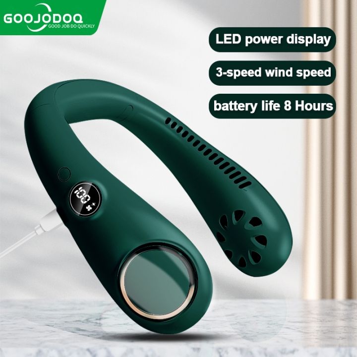 Goojodoq Fan Hanging Neck Fan Mini Cooling Desk Fan Sports Portable ...