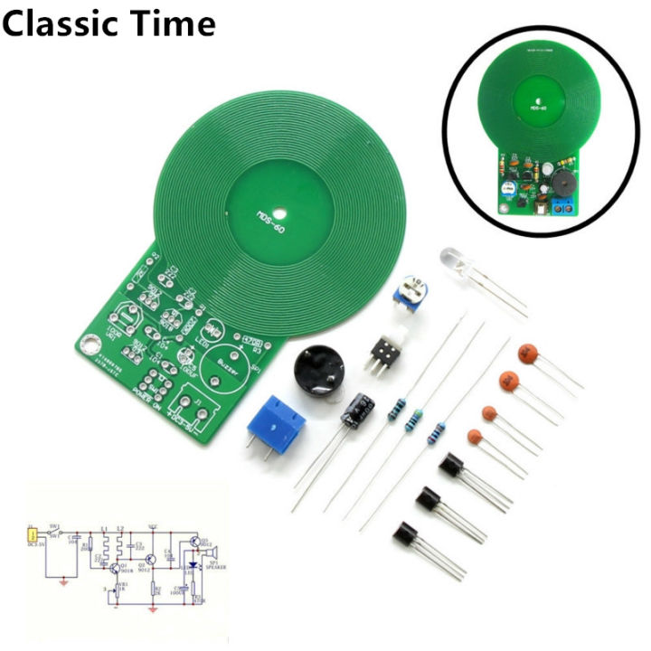 DIY Kit Metal Detector Kit Electronic Kit DC 3V-5V 60mm Non-contact ...