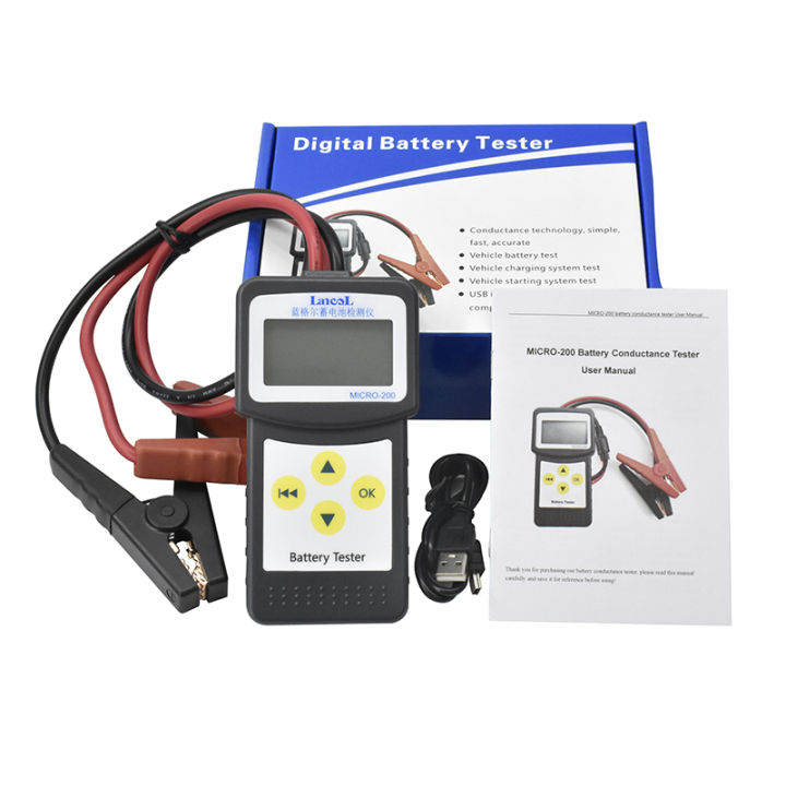 Lancol MICRO-200รถเครื่องทดสอบแบตเตอรี่วินิจฉัยรถเครื่องมือแบตเตอรี่ ...