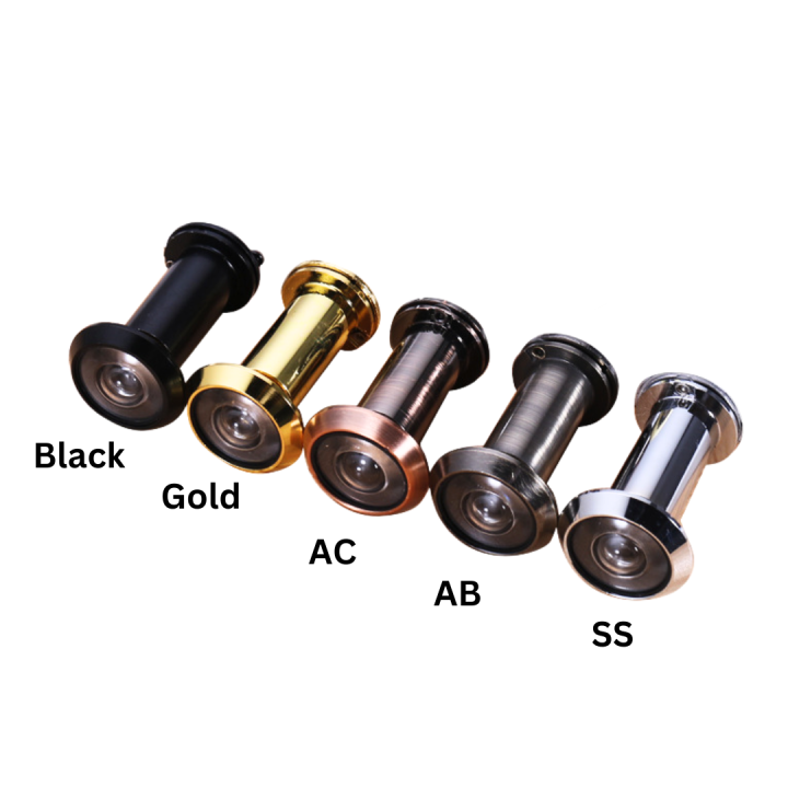 [SG STOCK] DOOR VIEWER Solid Brass Security Scope 200° Wide Angle ...