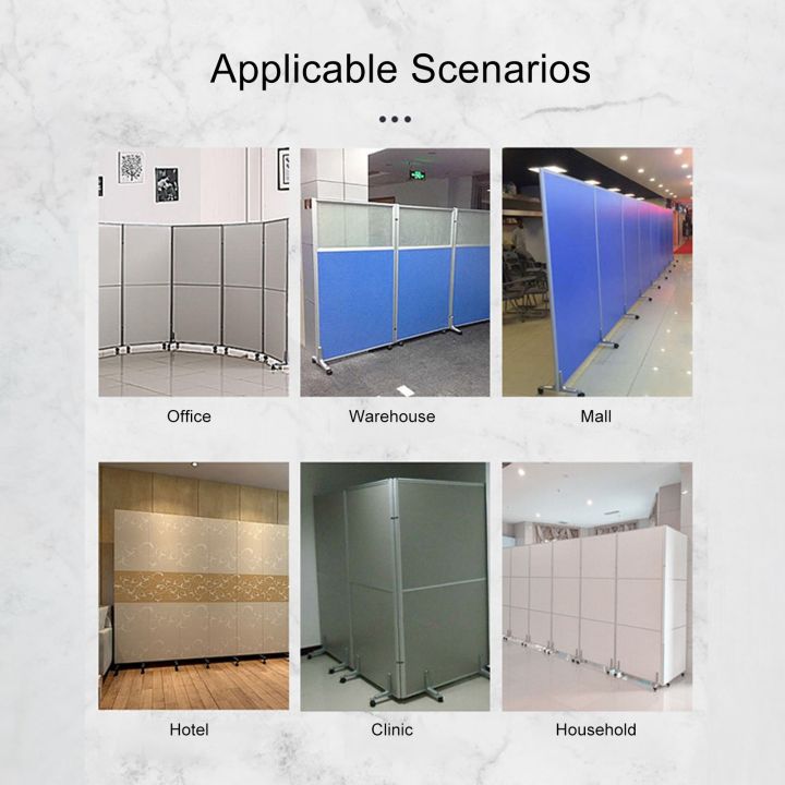 Adjustable Room Divider Screen Holder with Moving Wheels Aluminum Alloy ...