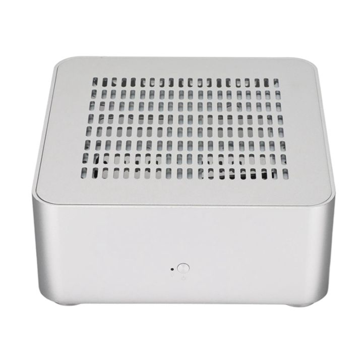 (GJAD) Aluminum Chassis Small Desktop Computer Case PSU HTPC Mini-ITX ...