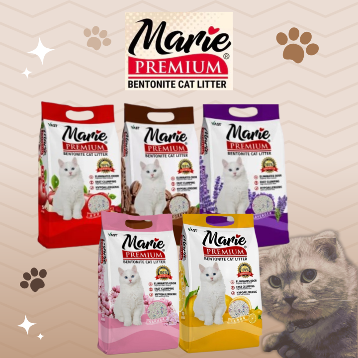 MARIE PREMIUM BENTONITE CAT LITTER SAND 10L | Lazada PH