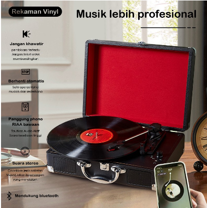 Pemutar Piringan Hitam Gramophone Vinyl Record Player Vintage Turntabl ...