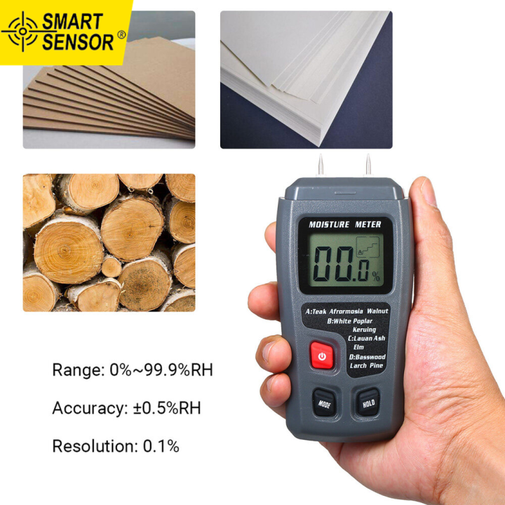 Smart Sensor Wood Moisture Test Moisture Meter 4 Modes Portable ...