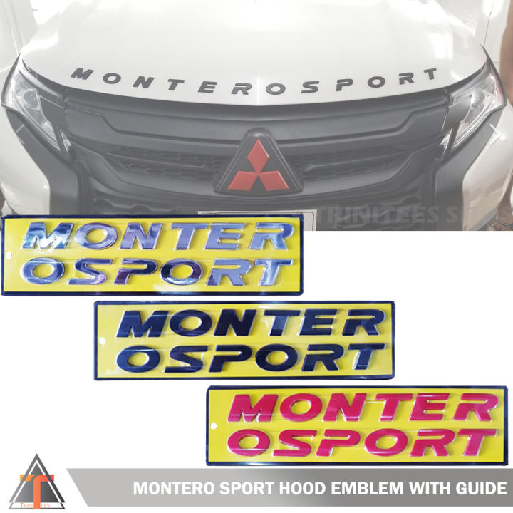 MONTERO SPORT Front hood Emblem badge sticker with GUIDE | Lazada PH