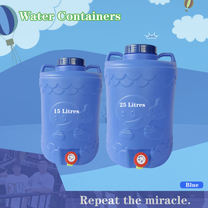 BEIGE WATER CONTAINER 15 AND25 LITERS WHITE FAUCET | Lazada PH