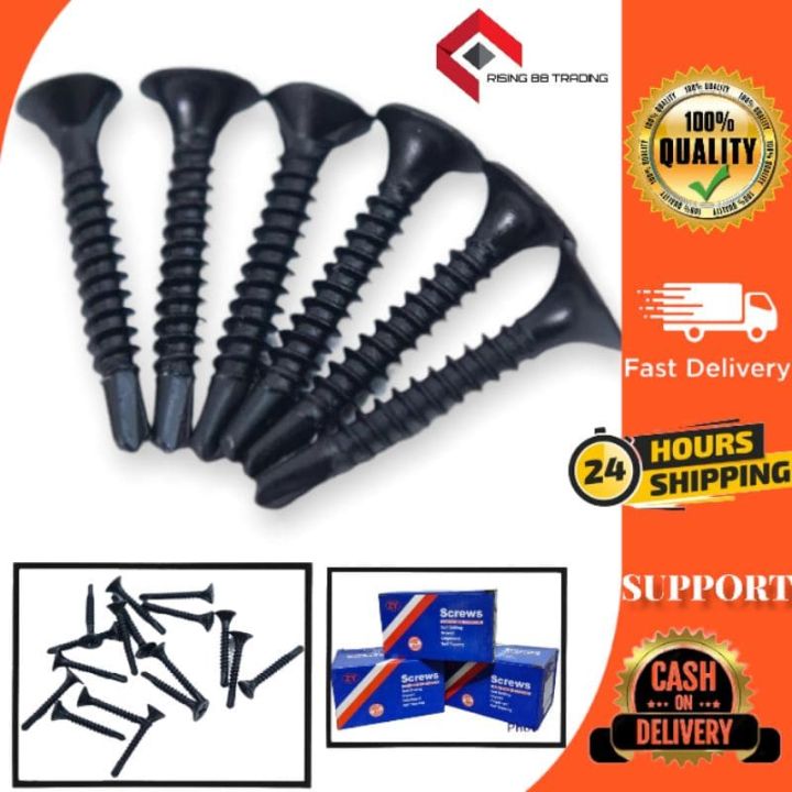 Metal black screw 1" 1kG / Box | Lazada PH