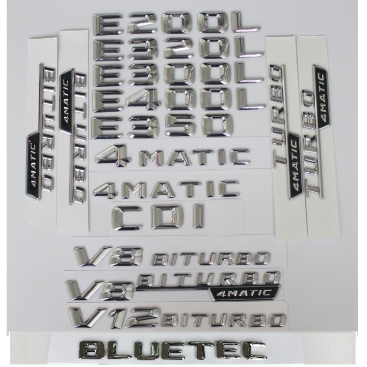 3D Chrome Letters Number Trunk Rear Badge Emblem Emblems Badges for ...