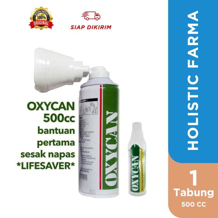 Oxycan Green Kaleng - Tabung Oksigen Portable 500 CC | Lazada Indonesia