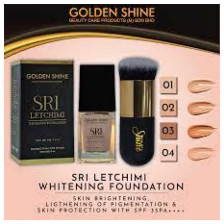 GOLDEN SHINE BRAND MERDEKA PROMO 3IN1 FOUNDATION,BRUSH | Lazada