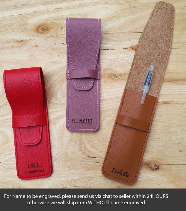 Personalized Leather pen case, Pencase | Lazada PH