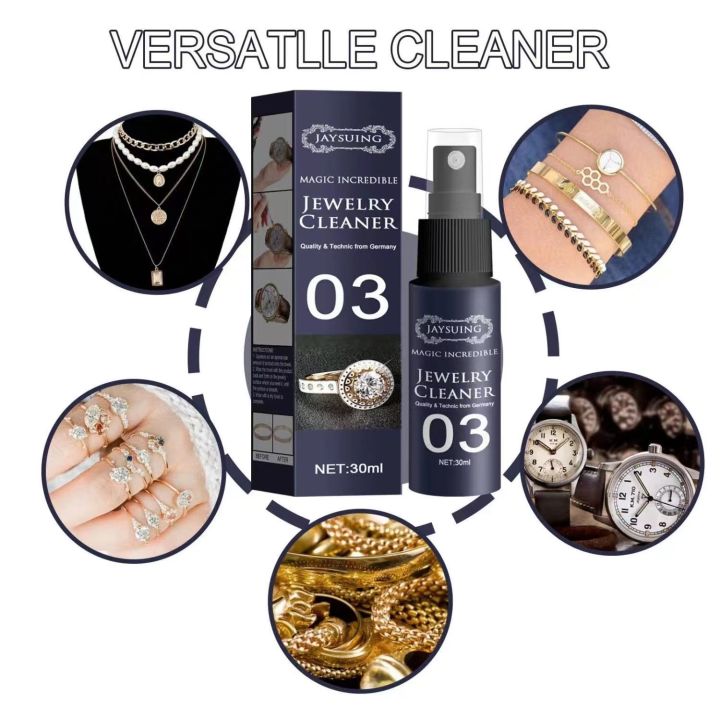 Jewelry Diamond Cleaner Spray Anti-Tarnish Silver Gold Gem Polishing ...