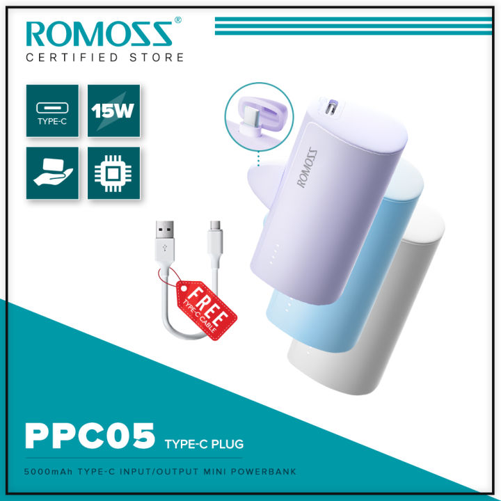 Romoss PPC05 5000mAh Type C 15W Mini Super Fast Charging Compact ...