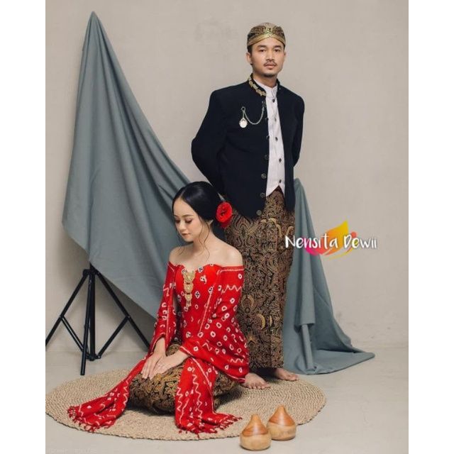 Set Prewed - Nuansa Basahan / Baju Adat Jawa, Motif Jumputan | Lazada ...