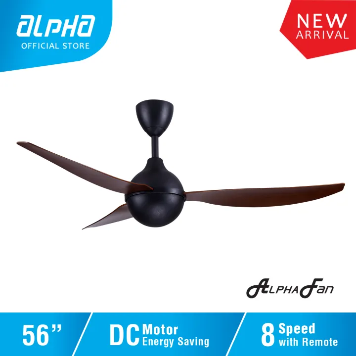 ALPHA AlphaFan - AX80 3B 56 Inch DC Motor Ceiling Fan with 3 Blades (8 ...