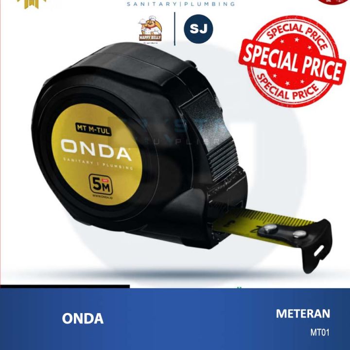 Meteran Roll ONDA 5 meter MT MTUL - Measuring Tape Rol MTMTUL 5M ...