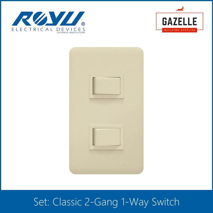 Royu Classic Series 2-Gang 1-Way Switch | Lazada PH