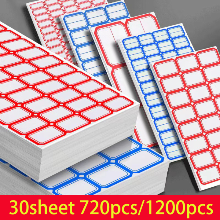 30sheet 720pcs/1200pcs labels self-adhesive stickers blank self ...