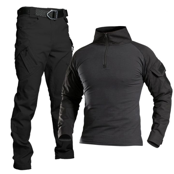 Military Uniforms Set For Men Army Camouflage Breathable Multicam Black ...